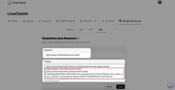 Enriching Chats: Image Responses on LiveChatAI